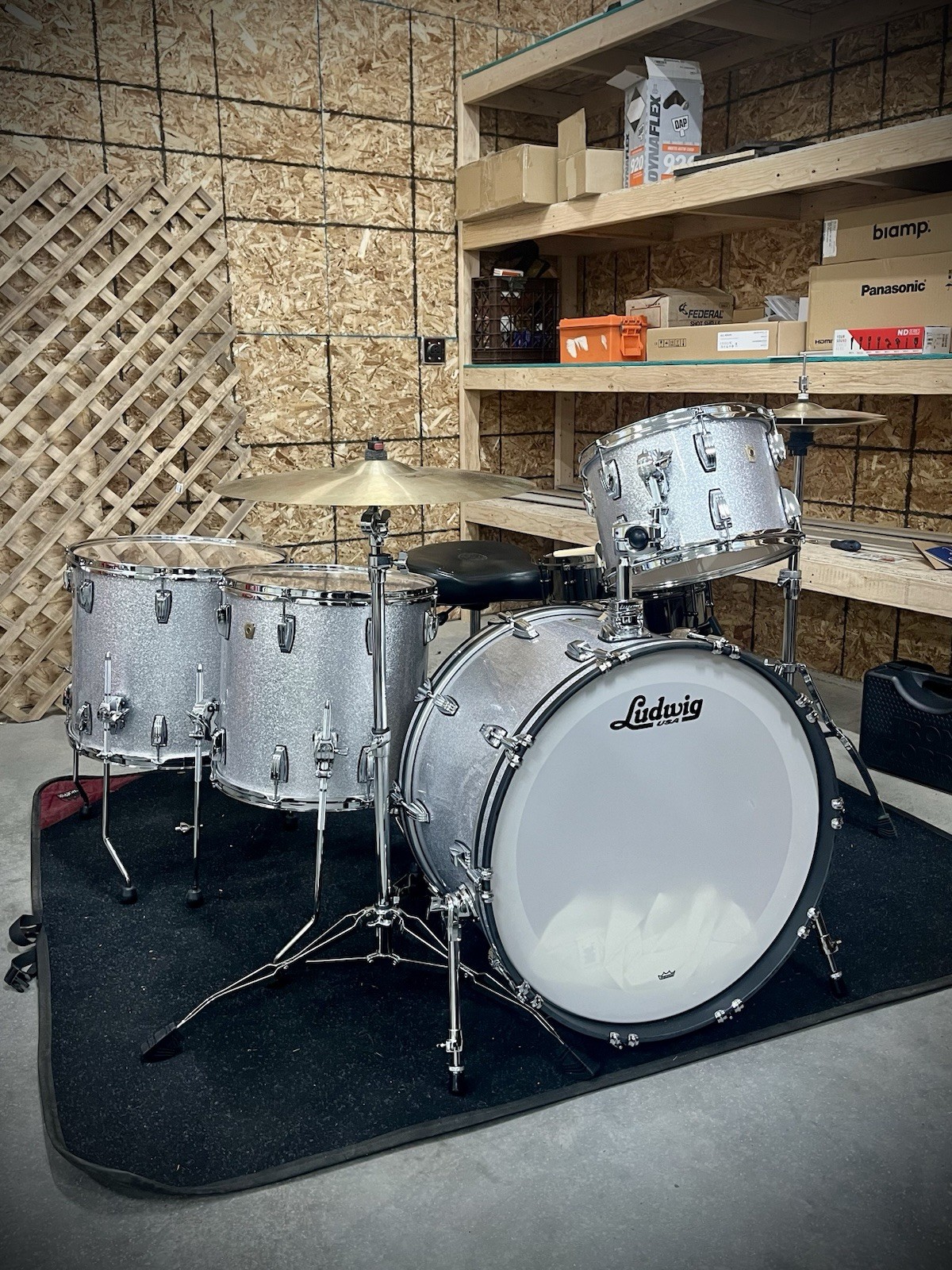 Ludwig Classic Maple 6-piece Drum set | Silver Sparkle | eBay