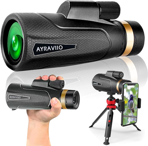 12X60 Monocular Telescope with Smartphone Holder & Sturdy Tripod, High Powered S | eBay