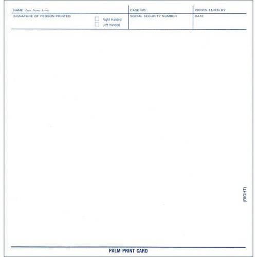 Armor Forensics 2-6499 Palmprint Cards (100) 844272001170| eBay