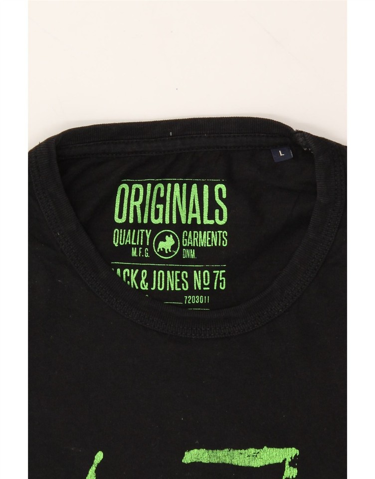 JACK & JONES Mens Miami Graphic T-Shirt Top Large Black Cotton CV03 | eBay