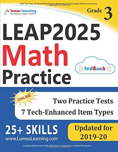 LEAP Test Prep: 3rd Grade Math Practice Workbook and Full-length Online ...