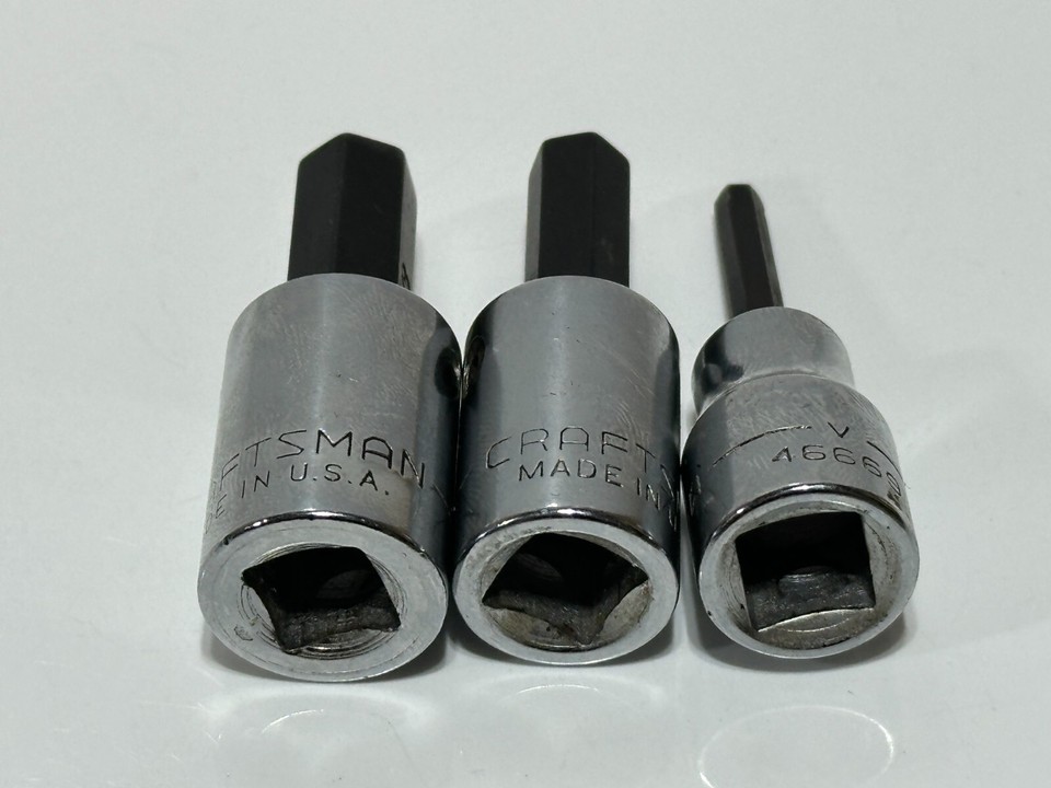 Craftsman USA V 3pc 3/8” Drive Hex Socket Driver Set Lot - 46665, 46664 ...