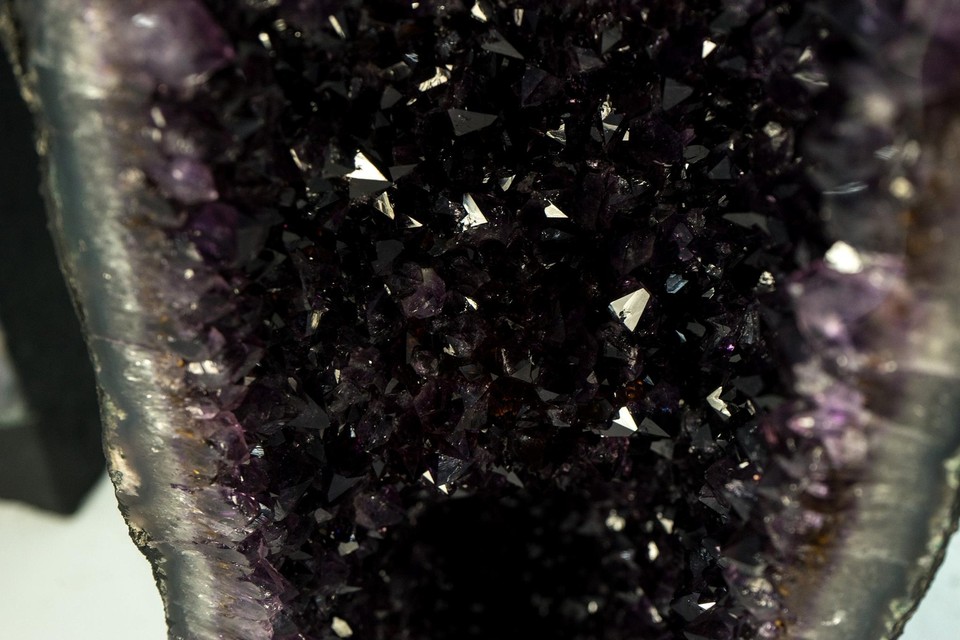 Spectacular Pair of Tall Amethyst Geodes with High-Grade Deep Purple ...