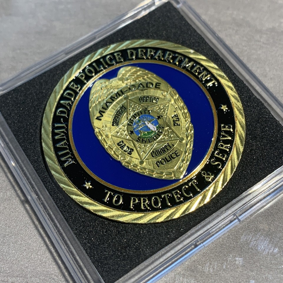 MIAMI-DADE FLORIDA POLICE DEPARTMENT Challenge Coin INCLUDES case New ...