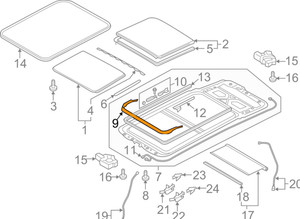 NEW AUDI Q3 8U FRONT SUNROOF AIR DEFLECTOR 8K9877651B OEM | eBay