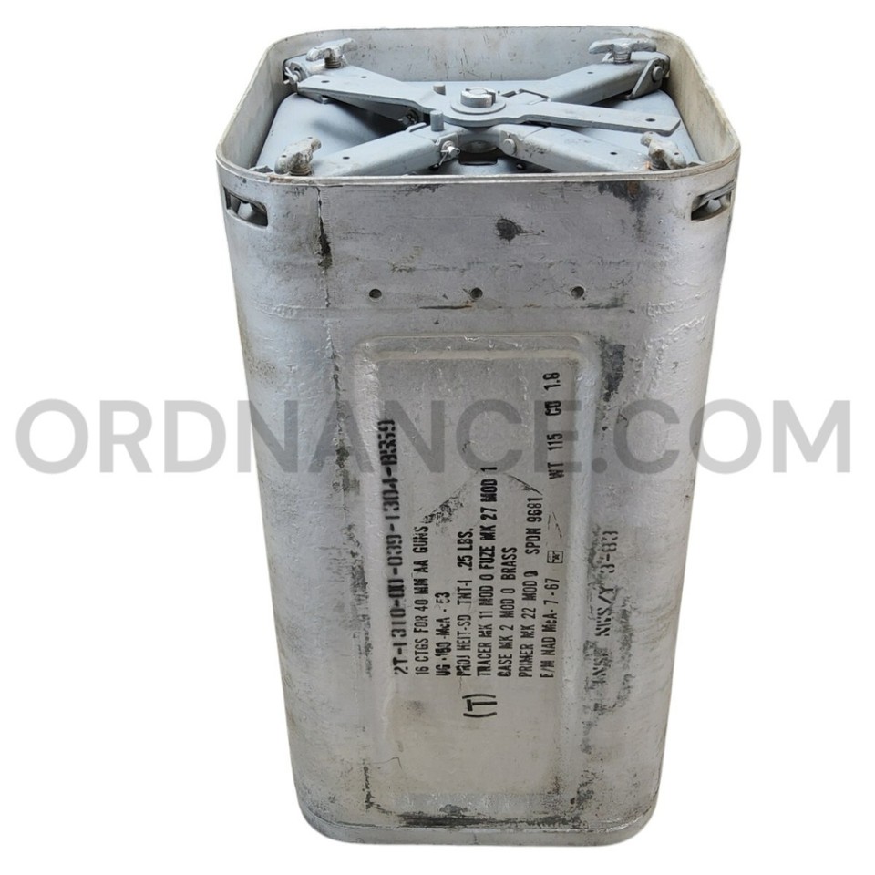 40mm Bofors 16-Cartridge Ammunition Storage Container AMMO WW2 Navy box ...