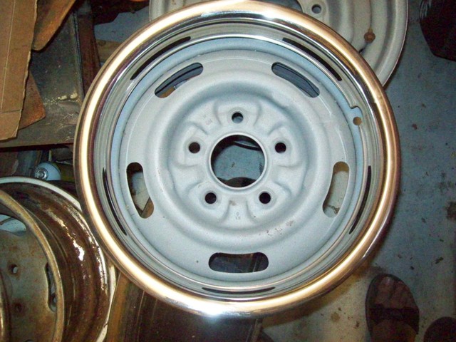 4 NOS New GM Chevy Chevrolet 14" Polished Stainless Steel Rally Wheel ...