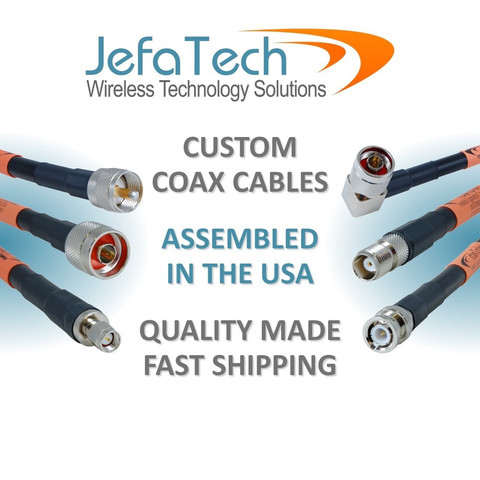 JEFA Tech RG-8X White Coax PL-259 for Ham Radio | CB | Marine VHF AIS ...
