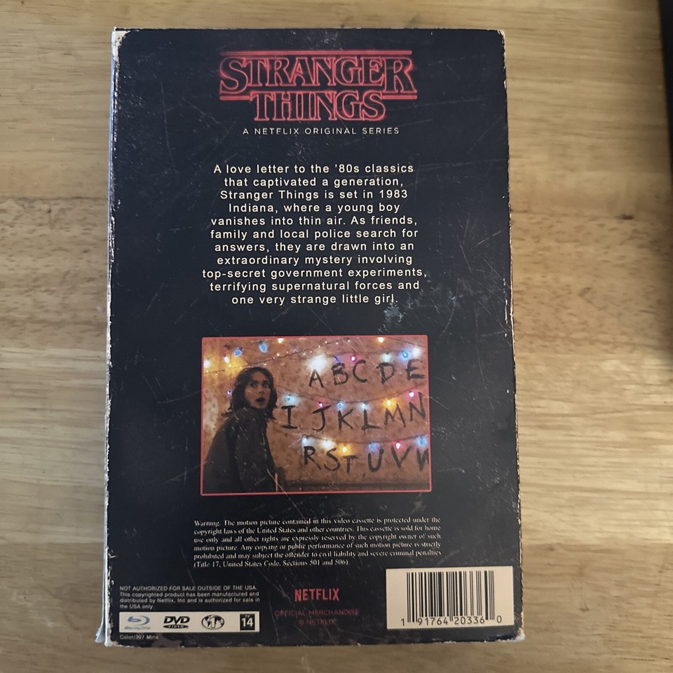 Netflix Stranger Things Season 1 (DVD/Blu-Ray, 2016, 4-Disc, Collector ...