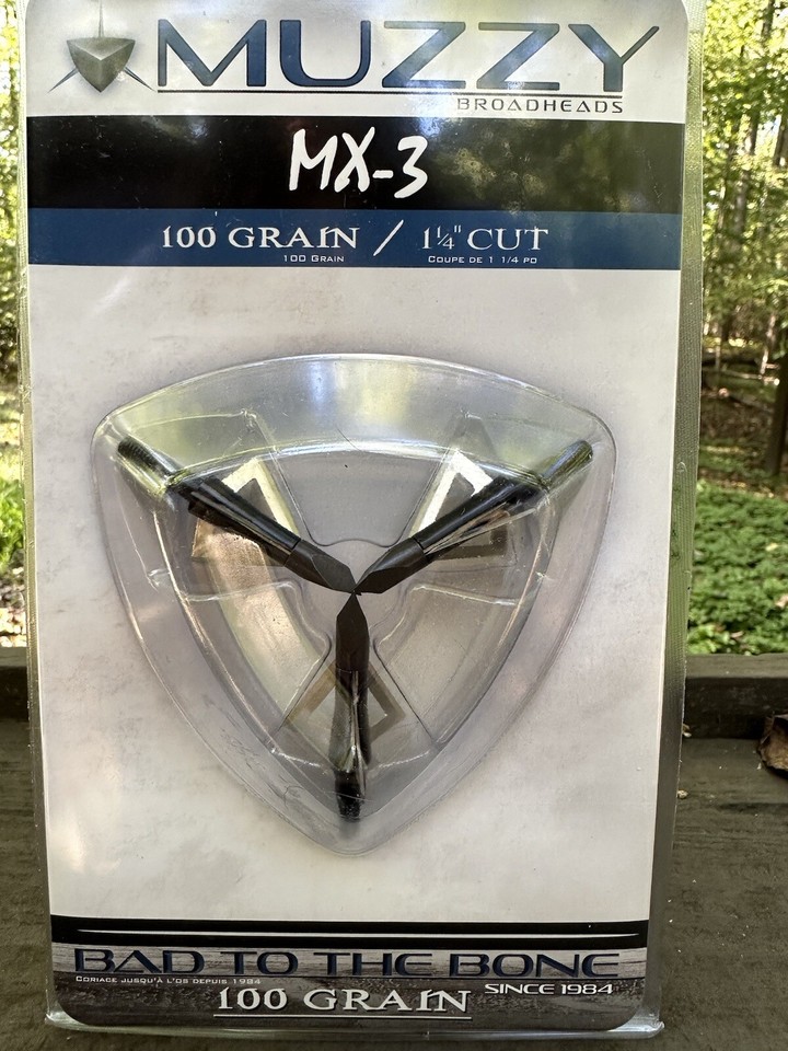 New Muzzy MX-3 3-Blade Broadhead, 100 Grain 50301225442 | eBay