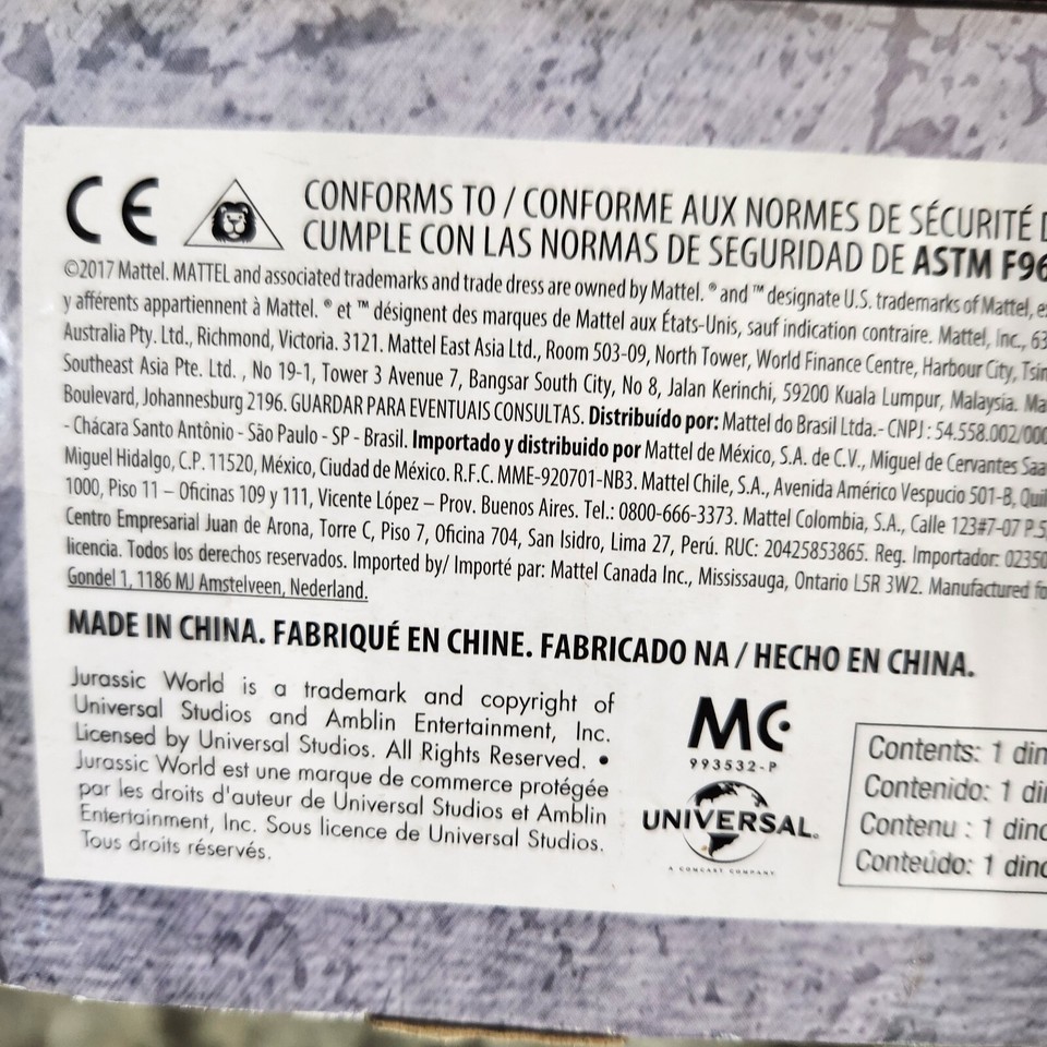 JURASSIC WORLD MOSASAURUS Real Feel Park Dinosaur NEW A4 887961590678 ...