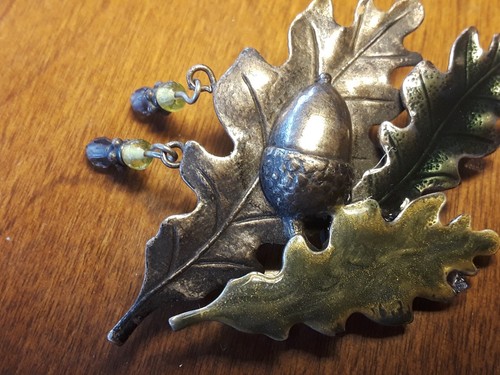 Vintage Oak Leaf And Acorn Metal Pin | eBay