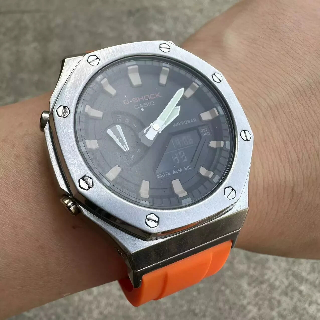 G-shock Ap Royal Oak Casio Gma2100 Casioak Custom Orange Black 2024 | eBay