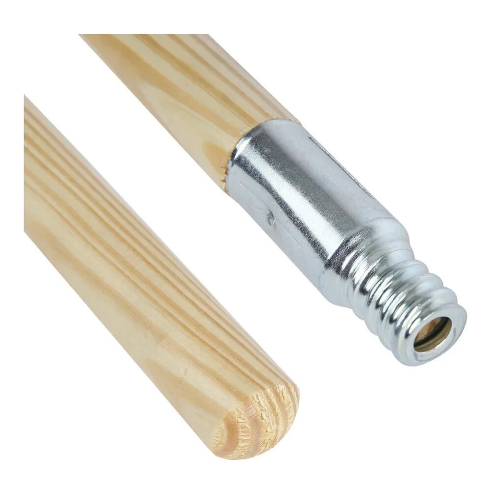 NEW Boardwalk Metal Tip Threaded End Wood Broom Handle 60" FREE ...