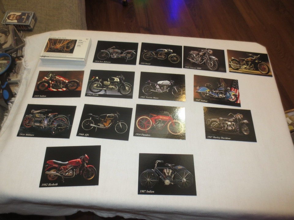 1993 INLINE MOTORCYCLE Complete Antique Motorcycles Card Set 56 Cards ...