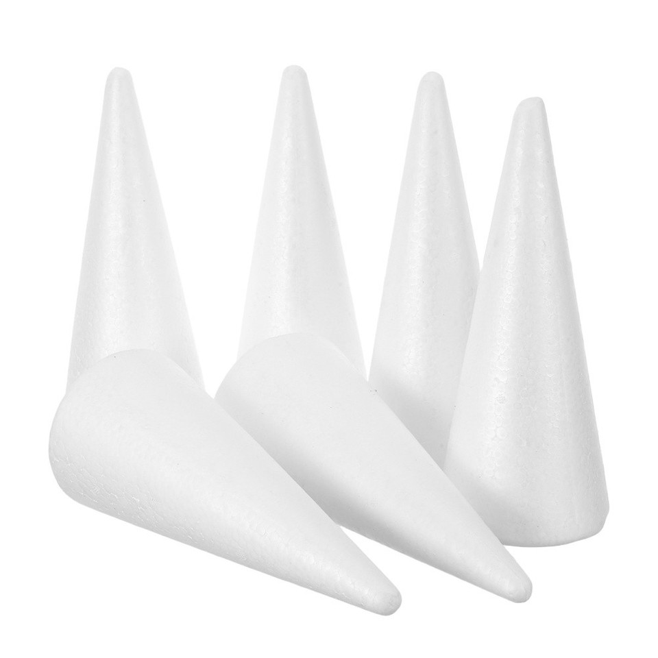 6 Pcs Foam Cones Polystyrene White Cone Floral Foam For Crafts | eBay ...