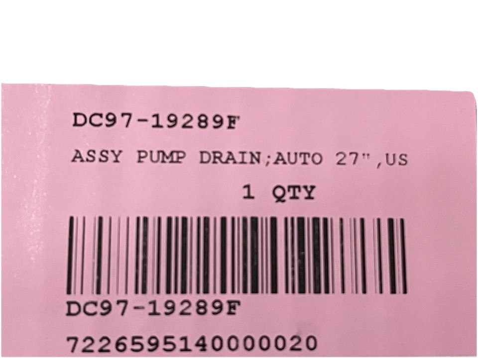 DC97-19289F SAMSUNG WASHER BRAND NEW DRAIN PUMP | eBay