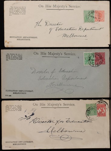 AUSTRALIA Envelopes - Official 1913-20s group. ACSC EO1C & EO4A cat ...