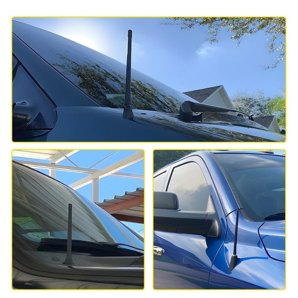 Fit Ford 1997-2016 F-250-F750 Brand 7" Short Black Antenna Mast Radio ...