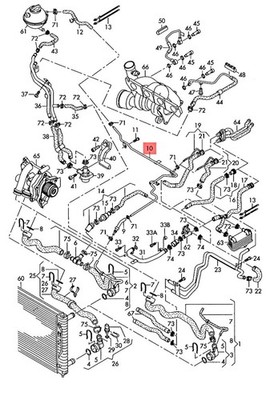 Genuine VW AUDI Beetle Cabrio Bettle Bora CC Eos Golf Coolant Pipe ...