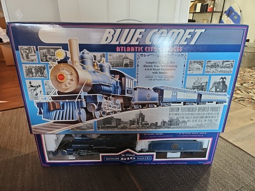 Bachmann Big Haulers Blue Comet Atlantic City Express Train Set G Scale ...