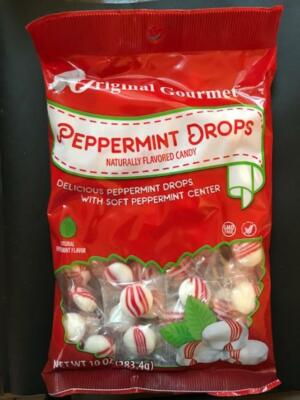 Original Gourmet PEPPERMINT DROPS Candy - Soft Peppermint Center- LARGE ...