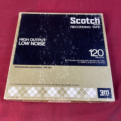 Scotch 3M 206 Professional Mastering Reel Tape 10" Metal Reel - 2400 ft ...