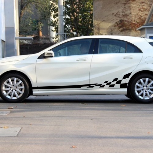 Car Decals Championship flags Stripe 82'' for A35 A180 A200 Vinyl ...