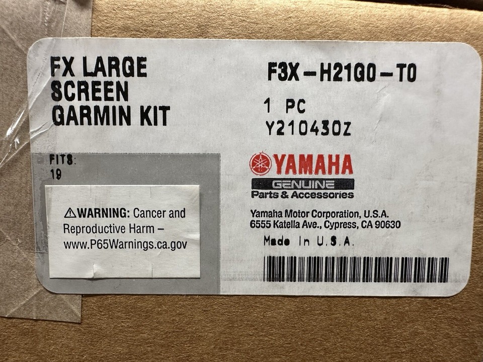 YAMAHA WAVERUNNER FX GARMIN LARGE SCREEN KIT (F3X-H21G0-T0-00) | eBay