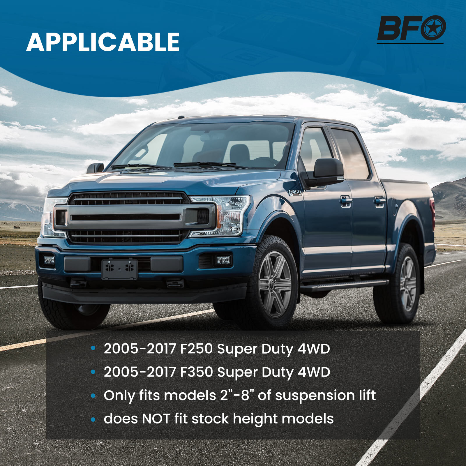 BFO Dual Steering Stabilizer for Ford F250 F350 Super Duty 4x4 2005 ...