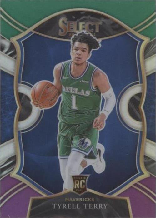 2020-21 Panini Select - Concourse Tyrell Terry #91 Green White Purple ...