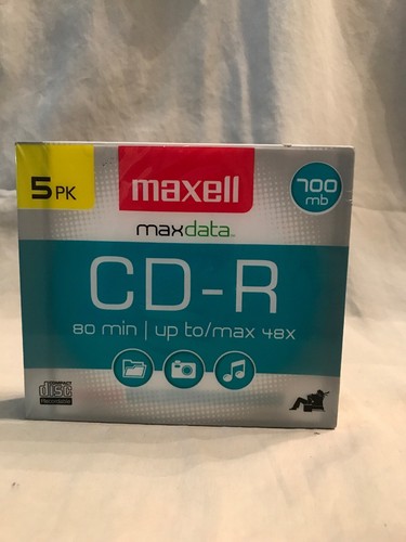 Maxell 5PK CD-R 48x/700mb/80min New In Box. | eBay