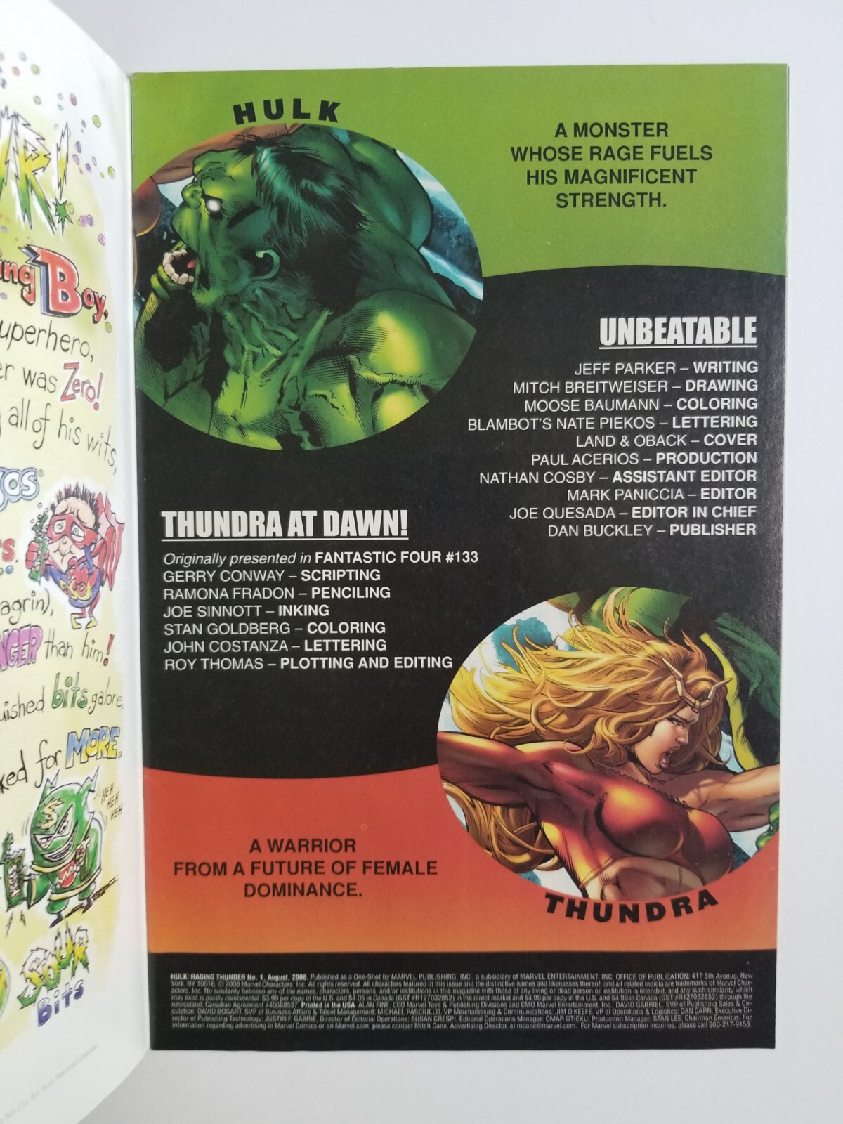 Hulk Raging Thunder #1 (2008 Marvel Comics) First App Lyra ~ Midgrade ...