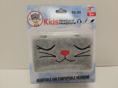 CVS KIDS HEADBAND HEADPHONE GRAY CAT KITTEN PLAYS MUSIC | eBay