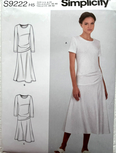 Simplicity S9222 Misses Knit Dresses in Two Lengths Sizes: 6 -14 | eBay