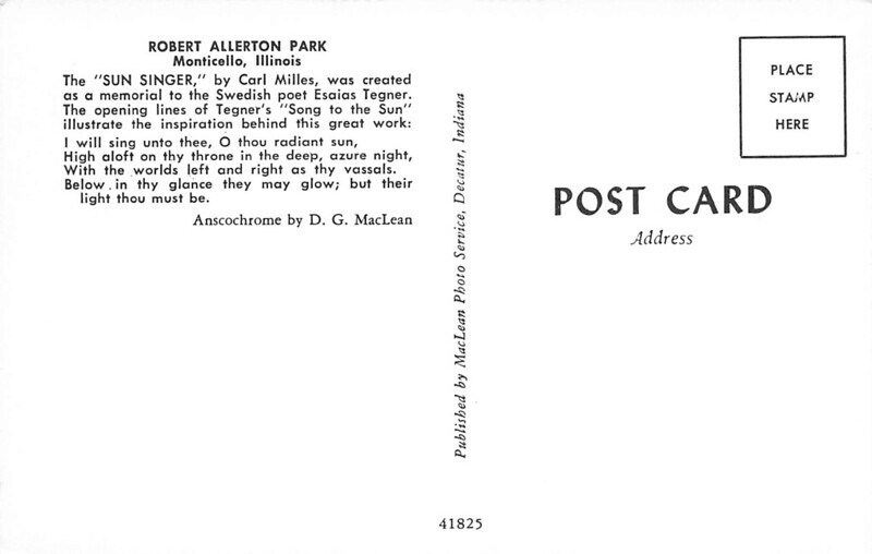 Il Sun Singer Robert Allerton Park Monticello Illinois Carl Miles ...