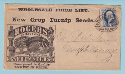 UNITED STATES ROGERS GARDEN SEEDS ADVERTISING COVER B013 | eBay