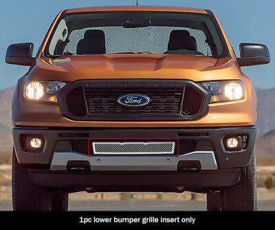 For 2019-2023 Ford Ranger W/O Adaptor Ctrl Bumper Stainless Chrome Mesh ...