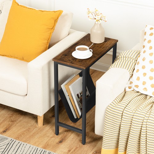 HOOBRO Side Table Sofa End Table Narrow Coffee Table with Magazine ...