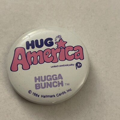 Vintage 1984 Hug America Hugga Bunch Button Pin AV1J | eBay