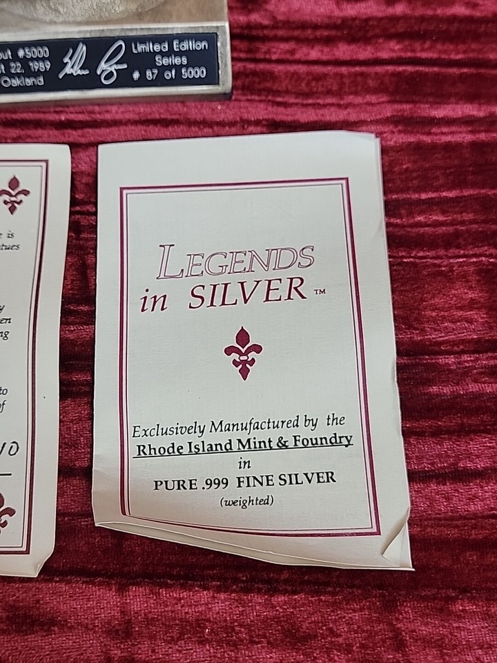 NOLAN RYAN LEGENDS IN WEIGHTED .999 SILVER LIMITED EDITION STATUE ...