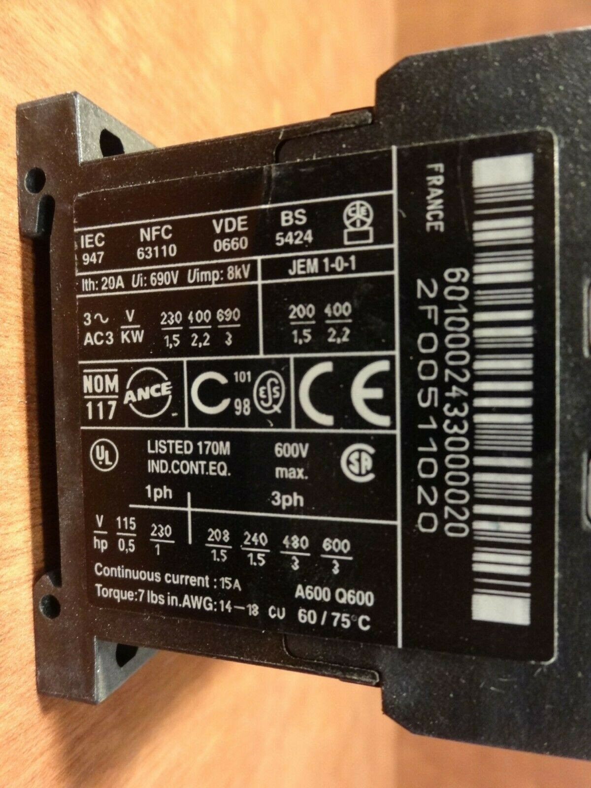 Telemecanique 24VDC control relay LP4K 0601 BW3 2,2KW | eBay