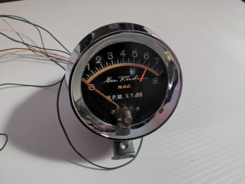 Vintage Rare 1960's RAC Tachometer Tach Gas Ronda Ford 8K RPM 1967 1968 ...