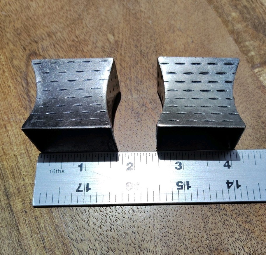 Rectangular Textured Dark Gray Metal Cloth Napkin Holder Sleeves Set of ...