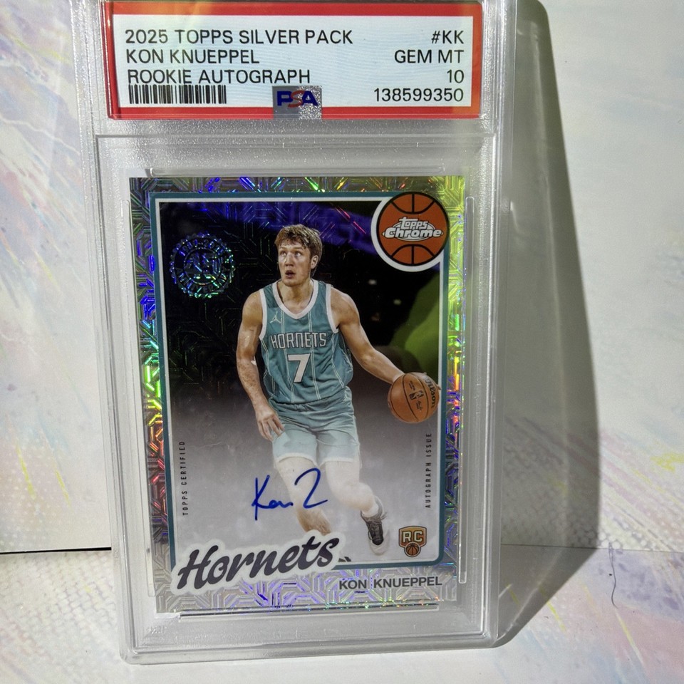 2025 Topps Silver Pack Kon Knueppel Rookie Autograph GEM MT 10 POP 1 | eBay