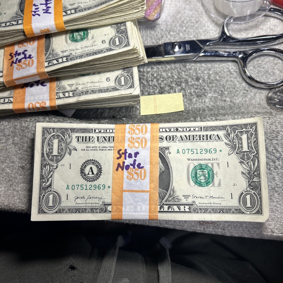 $1 Star Notes Lots Of 50 Different Years All In Pretty Good Shape | eBay
