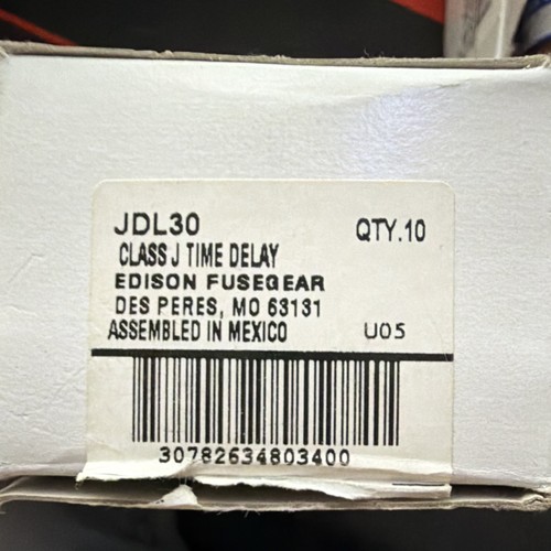 Edison JDL30 Class J Time Delay Electrical Fuse 10 Pack | eBay