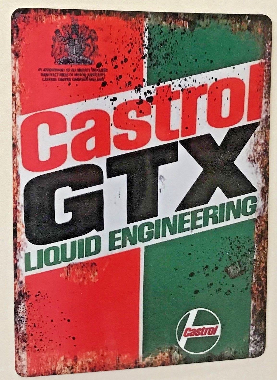 Garage Sign Castrol GTX Oil Vintage Retro Metal Advertisement Sign Car ...