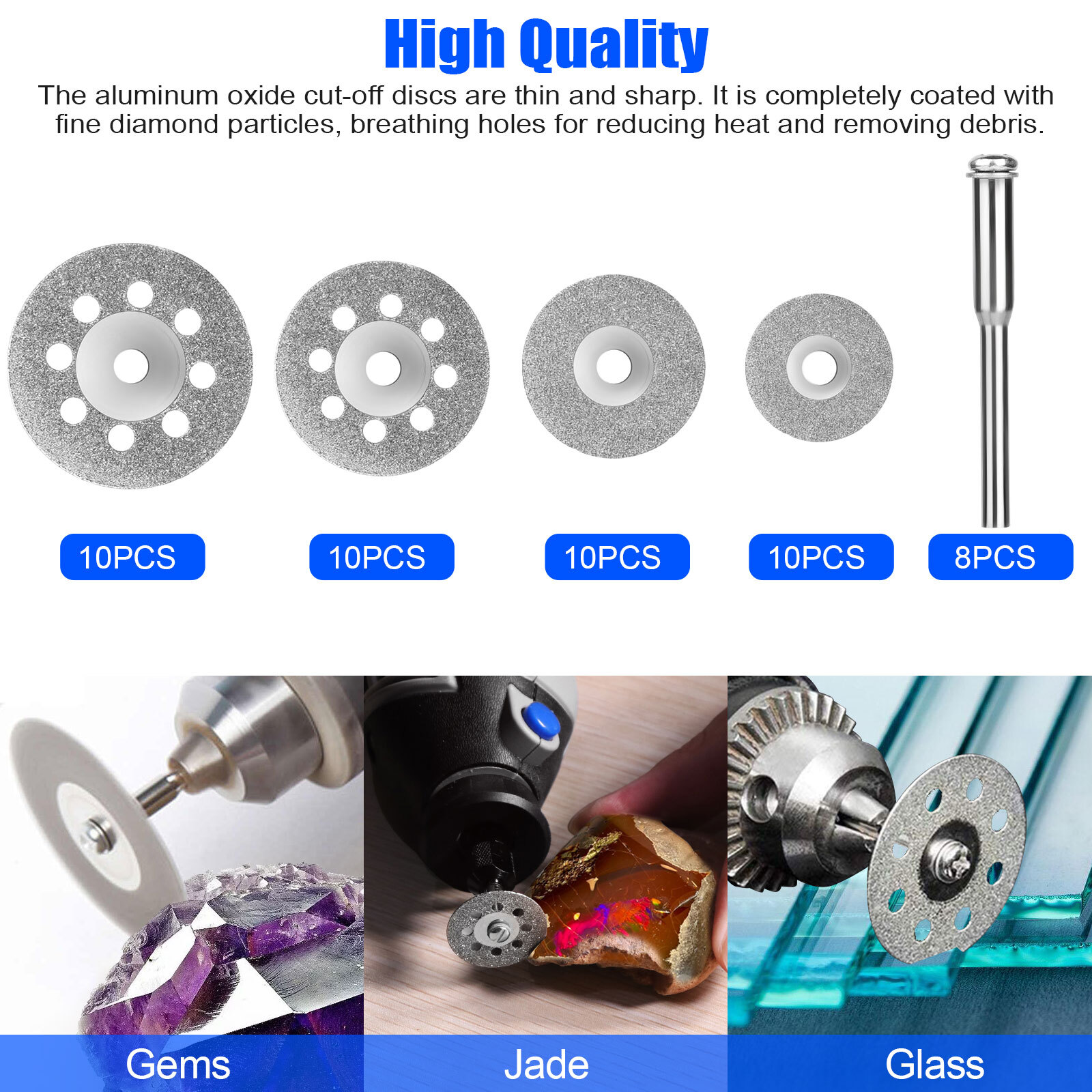 48/96x Diamond Cutting Wheel Die Grinder Cut Off Disc Set For Dremel ...