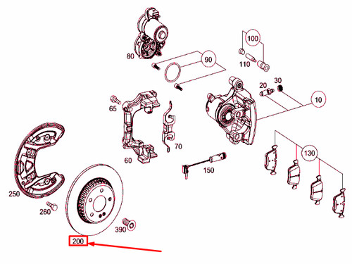 NEW MERCEDES-BENZ C W205 REAR WHEEL BRAKE DISC A0004230512 OEM NO DUTY ...